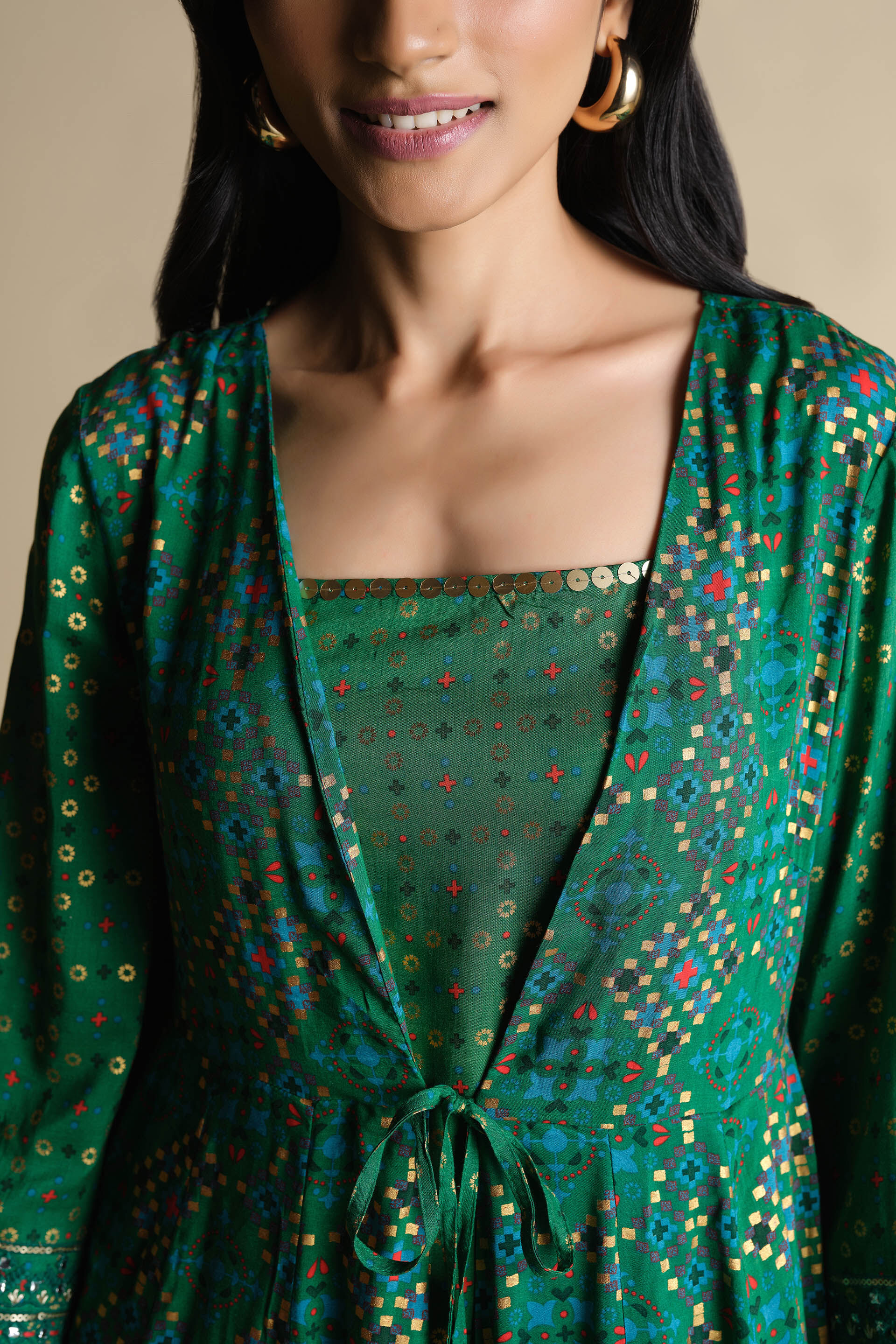 Buy Dil Garden Maxi Set Online In India at Global Desi S25R72P_GREEN