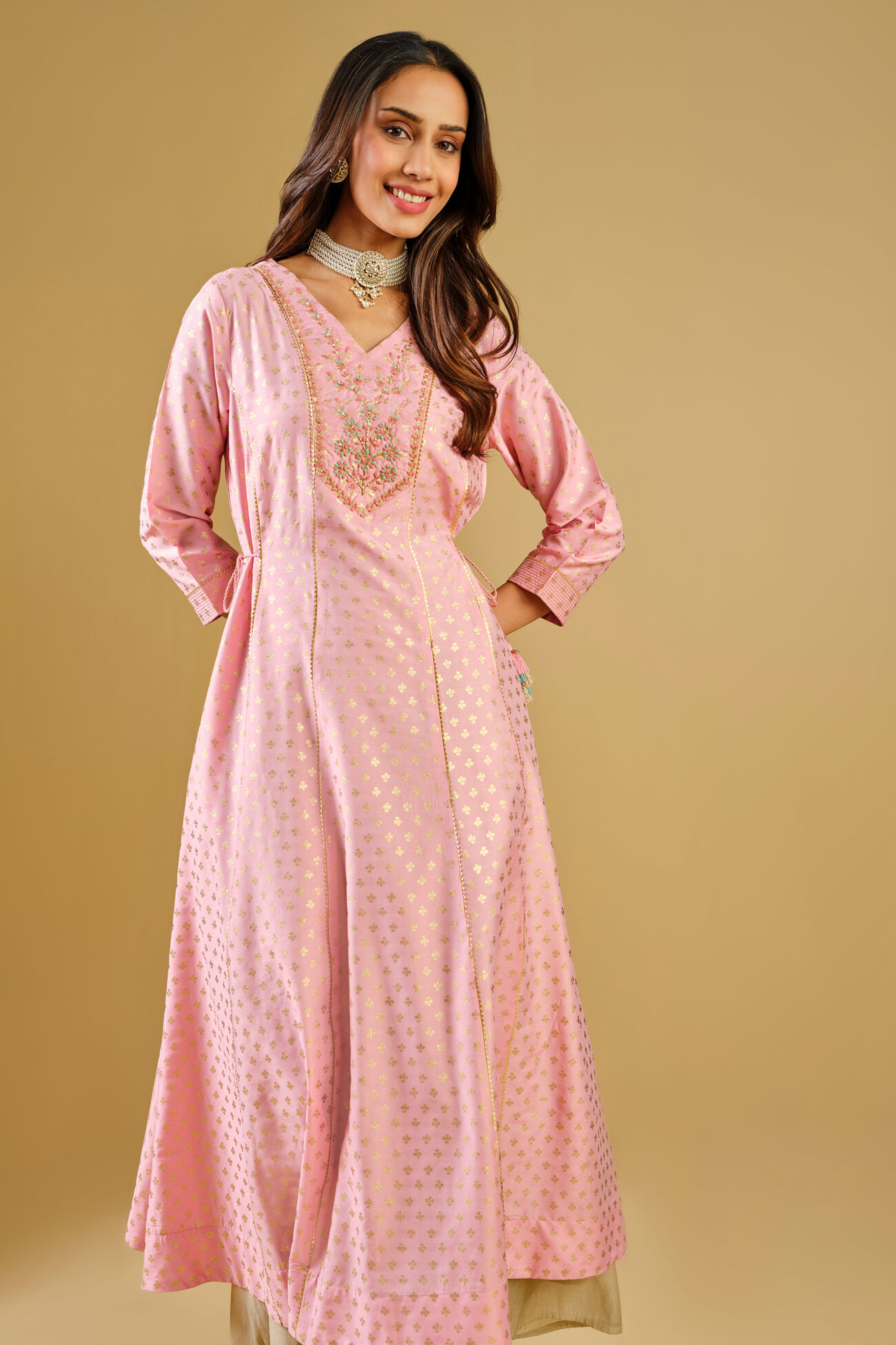 Festive Light Pink Kurta