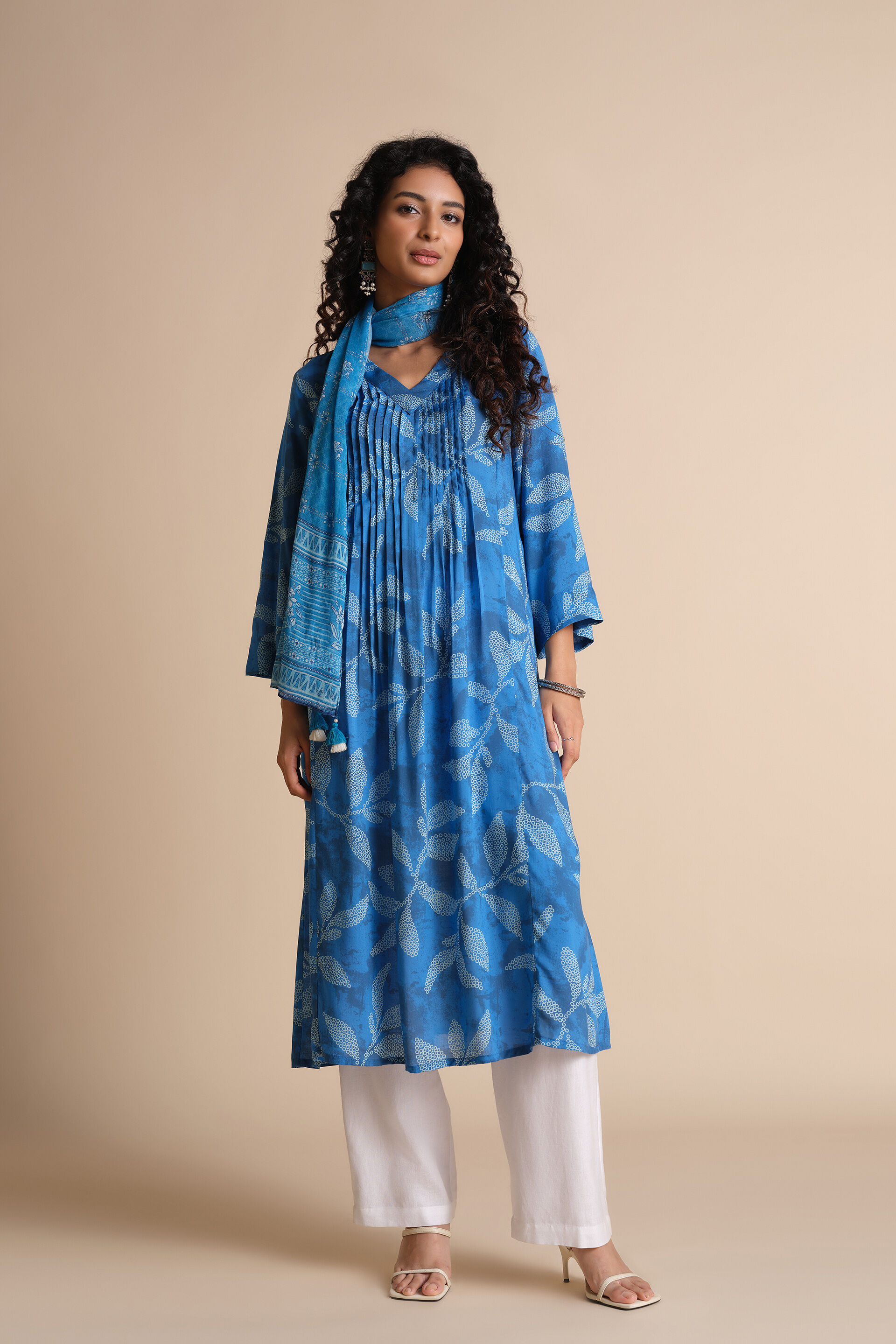 Buy Rang Aasmani Kurta Online for Women from Globaldesi S25M8KU_BLUE