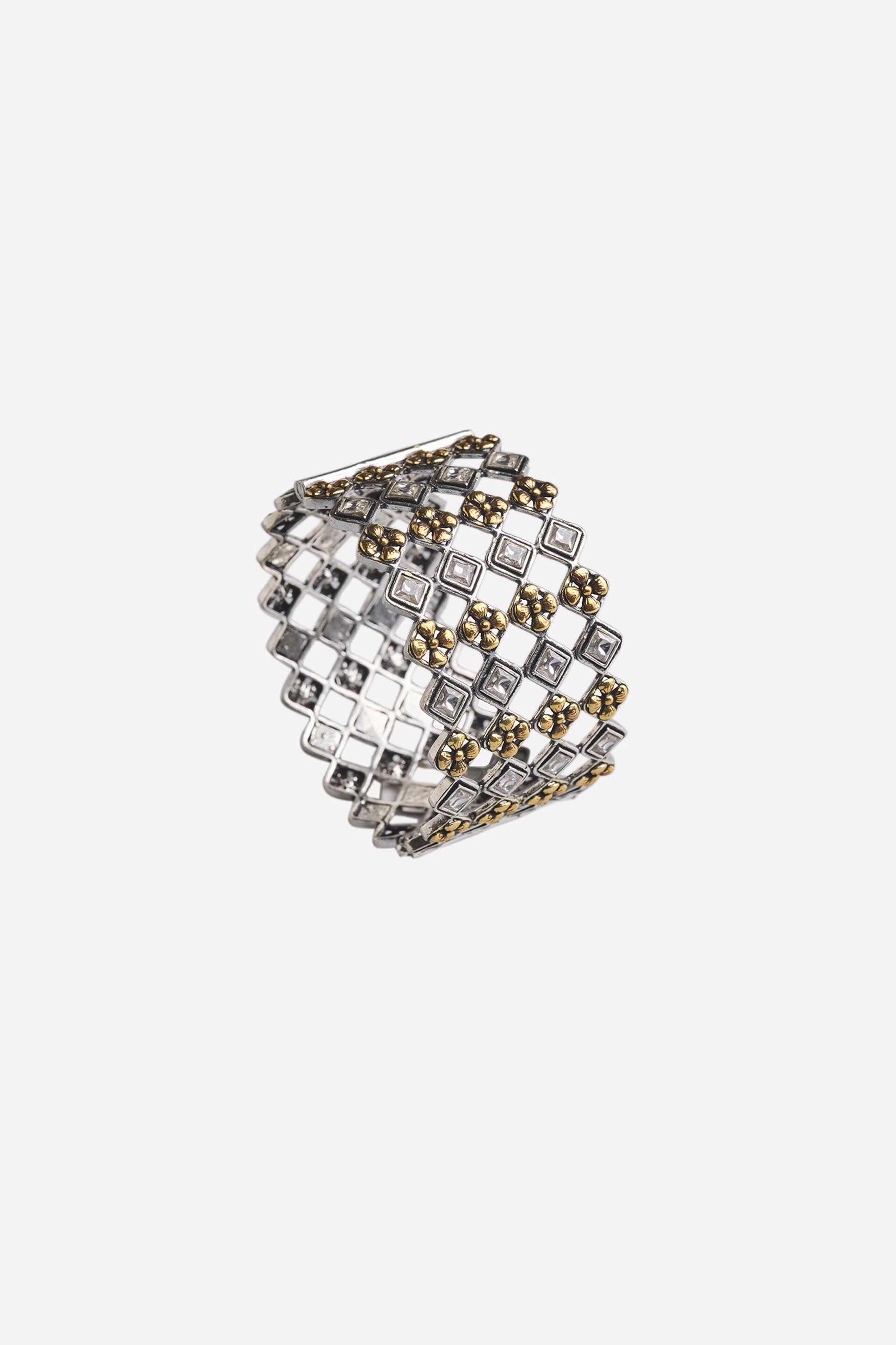 Buy Dual Toned Geometric Bracelet Online In India at Global Desi ...