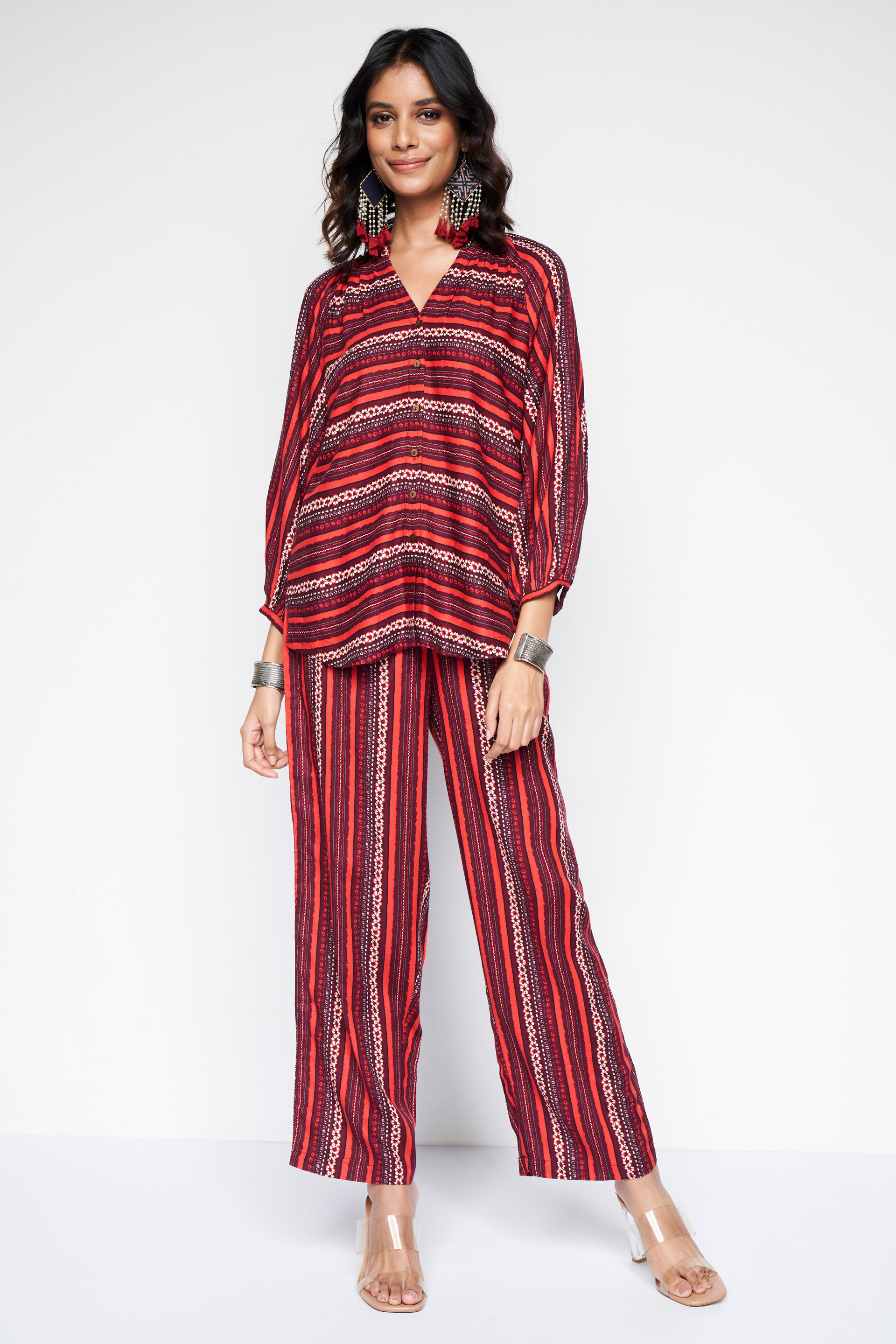 Buy Shades Of Red Co-ords Set Online for Women from Globaldesi ...