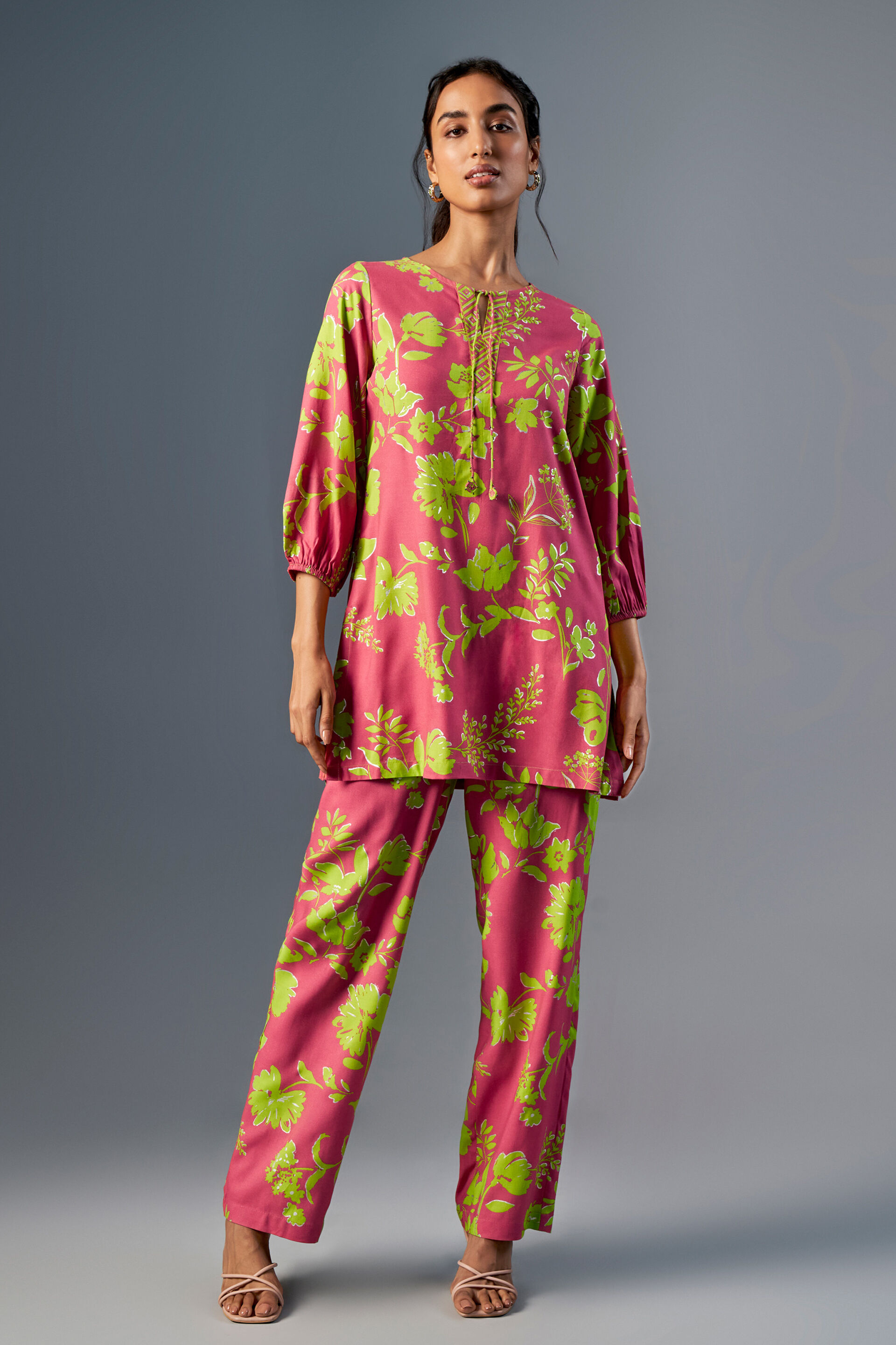 Buy Flower Power Tunic Online for Women from Globaldesi SS24GS100TURY_PINK