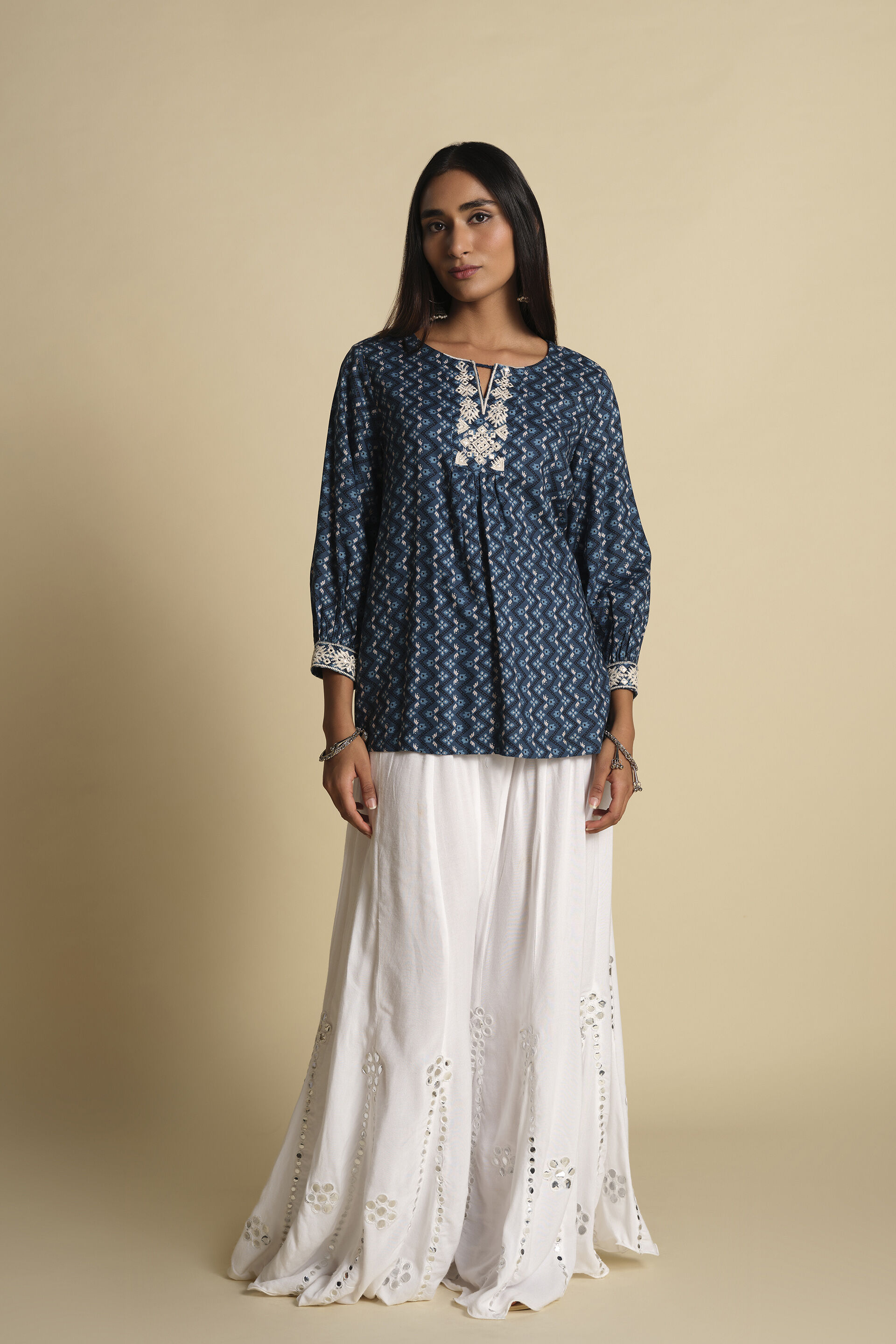 Buy Jheel Top Online In India at Global Desi S25H101TP_INDIGO