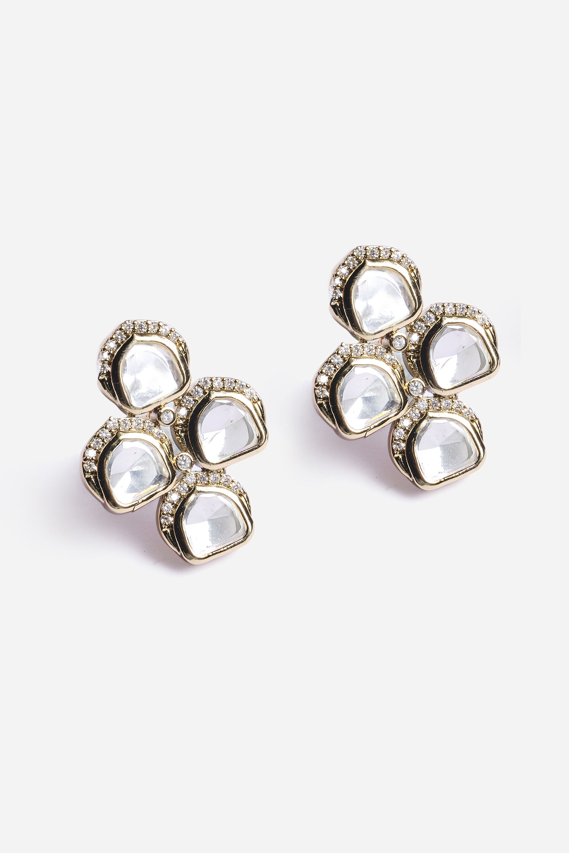Buy Crystal Edge Studs Online In India at Global Desi 8909300054794